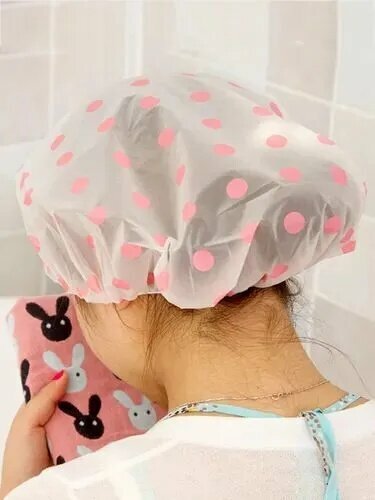 Шапочки для душа многоразовые непромокаемые