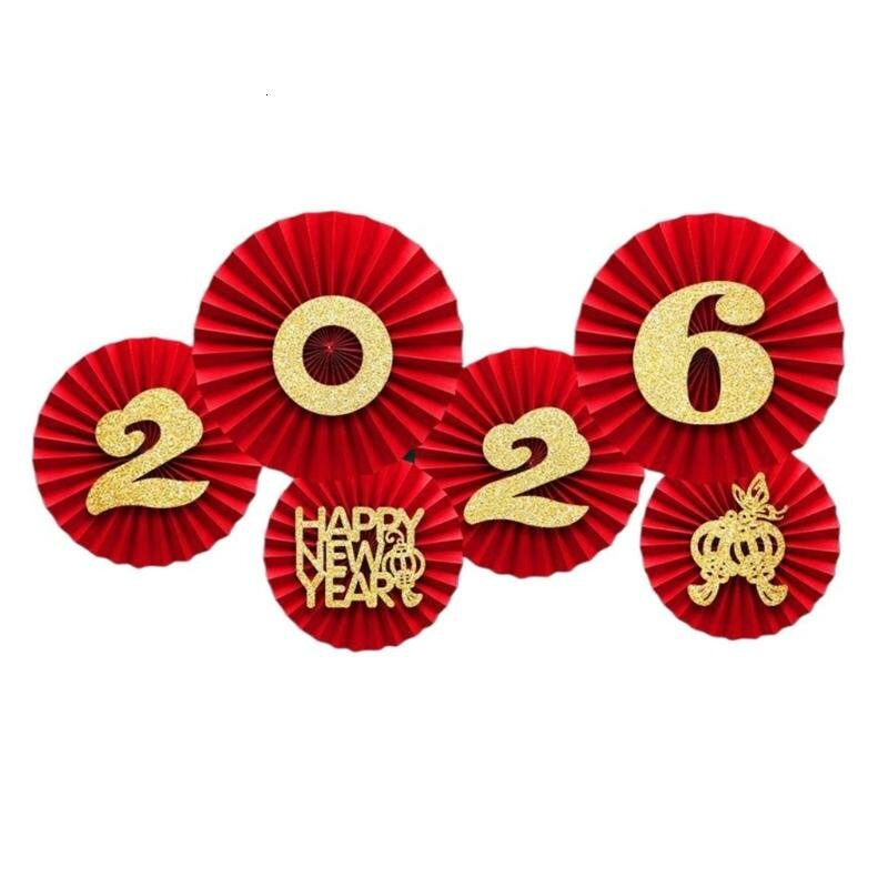 Красный бумажный веер ручной работы, C047 2026