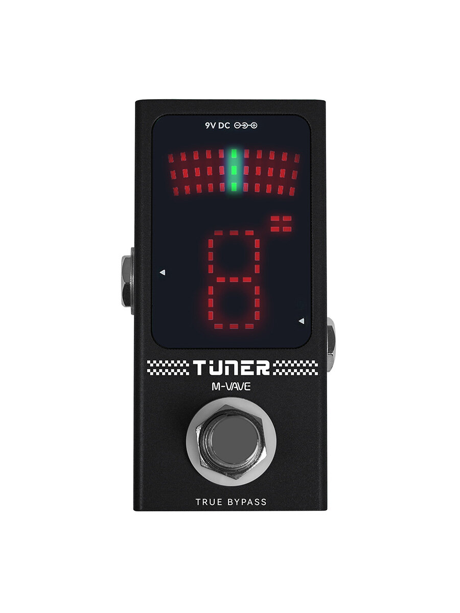 Педаль-тюнер M-VAVE TUNER тюнер для гитары и баса, с ярким дисплеем, высокая точность, для сцены и дома