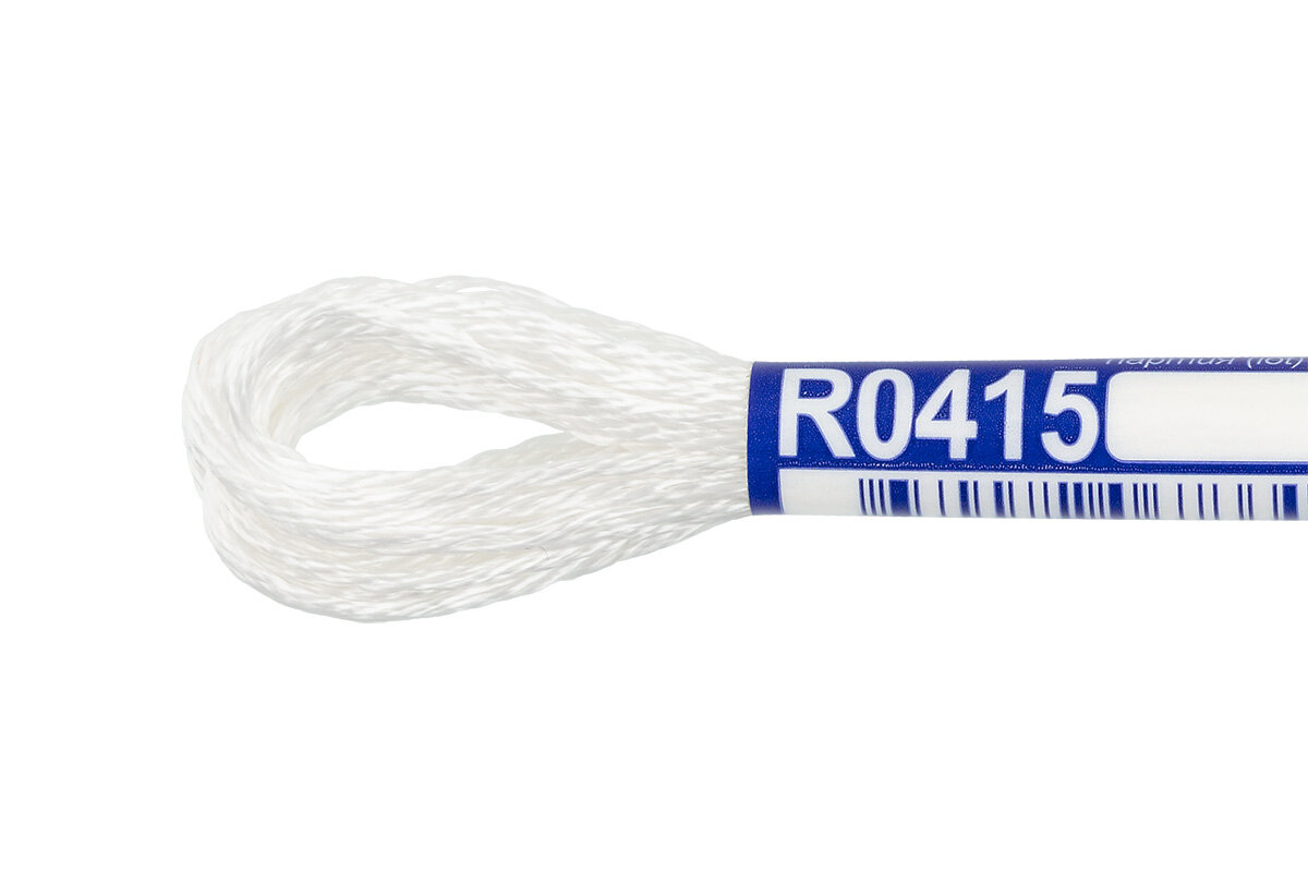 Мулине "Gamma" 100% вискоза 8 м R0415 белый