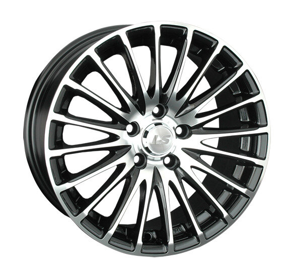 Колесный диск LS LS565 17x7.5" PCD5x100 ET42 D73,1 черный глянцевый с полированными лучами