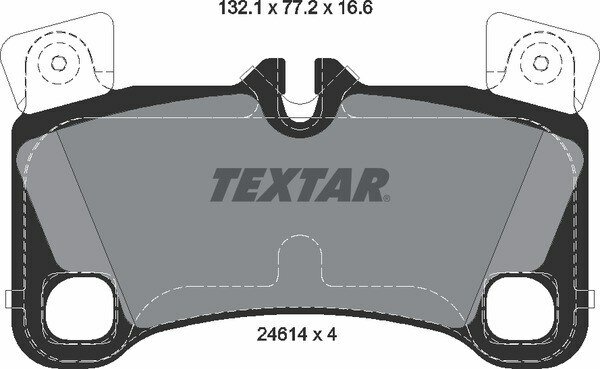 Колодки тормозные задние audi porsche volkswagen textar 2461401