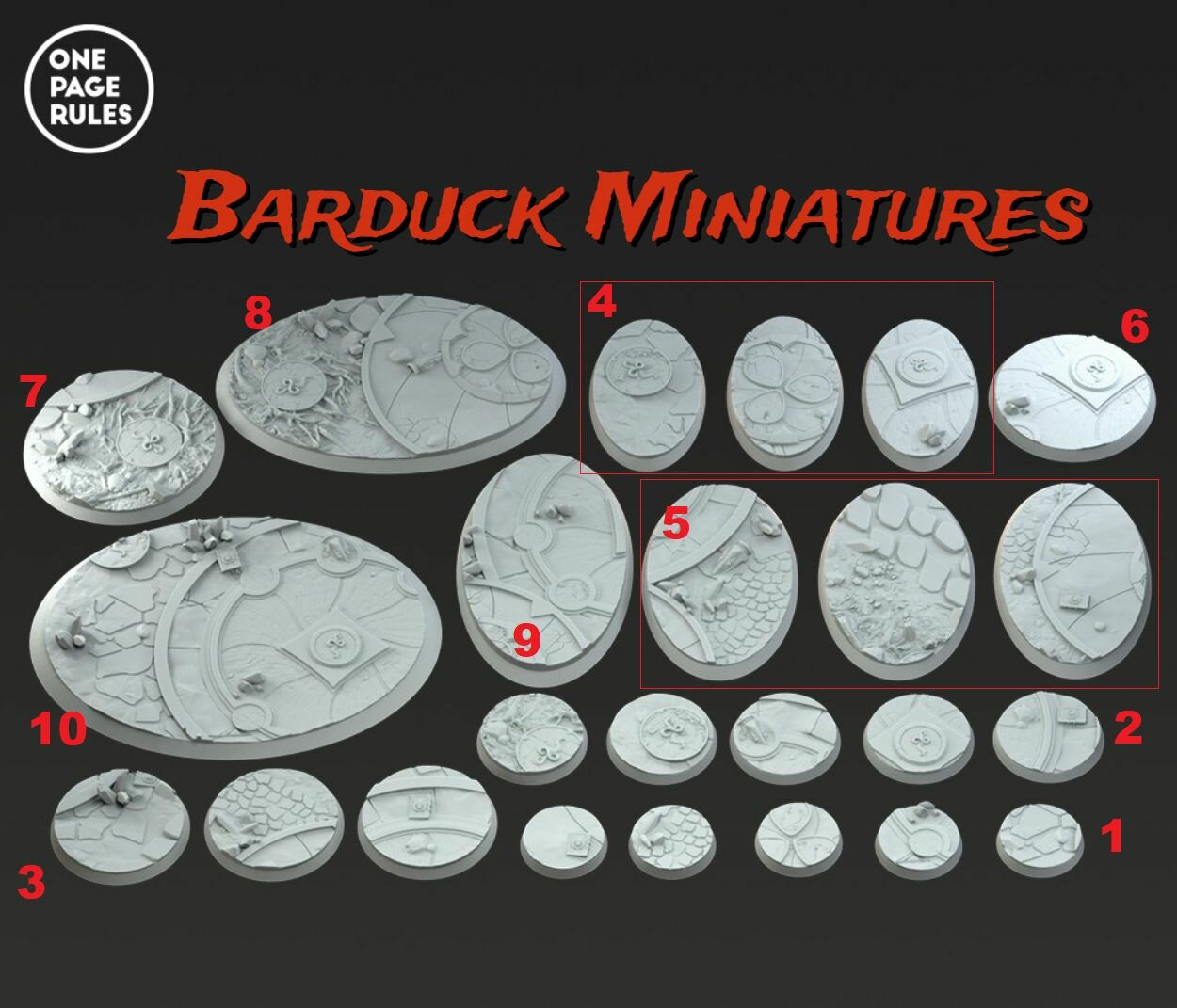 Базы/Подставки/Bases Warhammer Change Daemons Круглые 75х46мм