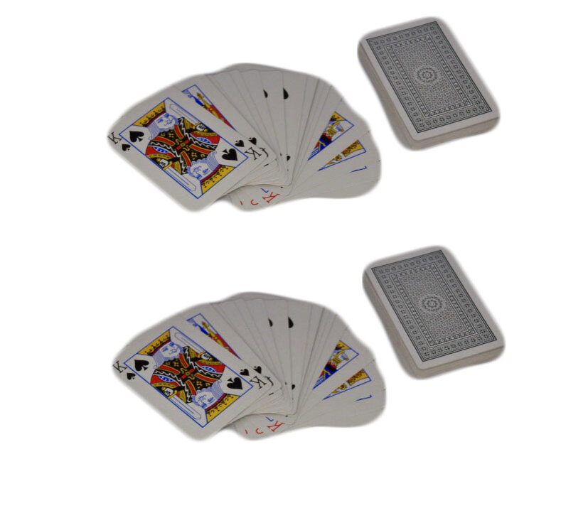 Набор из 2х колод игральных карт с пластиковым покрытием с обеих сторон 54 штук