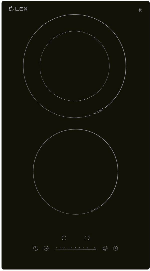 Электрическая варочная панель LEX EVH 321A BL, CHPE000011, Hi-Light, независимая, черный