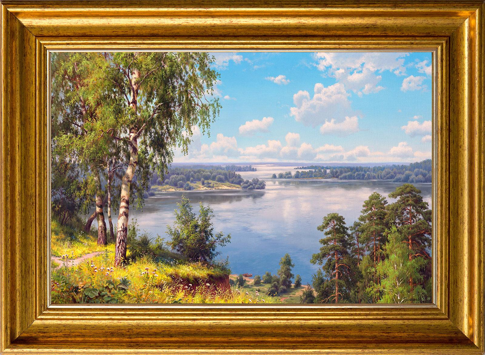 Картина "Просторы", 30х20 см, художник - Прищепа Игорь, оформлена в багет, Арт. ПИ2-30х20