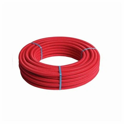 Труба HENCO RIXc в красной гофре, PEXc-AL-PEXc, 26х3, бухта 50 метров, 50-R26MR
