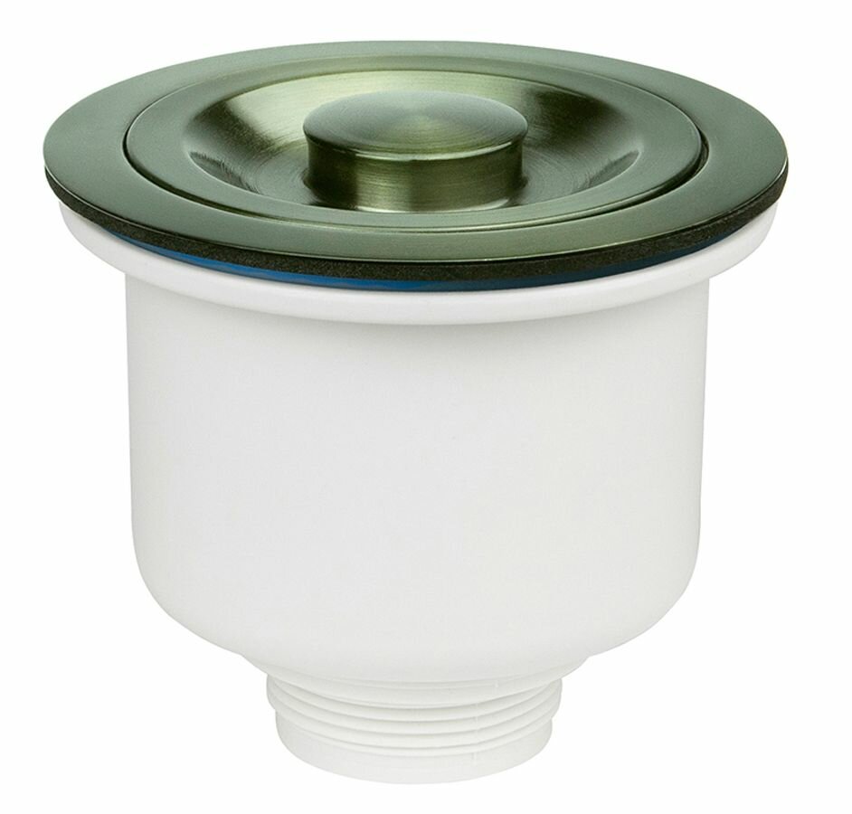 Выпуск для кухонной мойки без перелива, с нержавеющей чашкой и съемной сеткой для отходов 3 1/2" с подключением d40 KAISER KA-5101 бронза