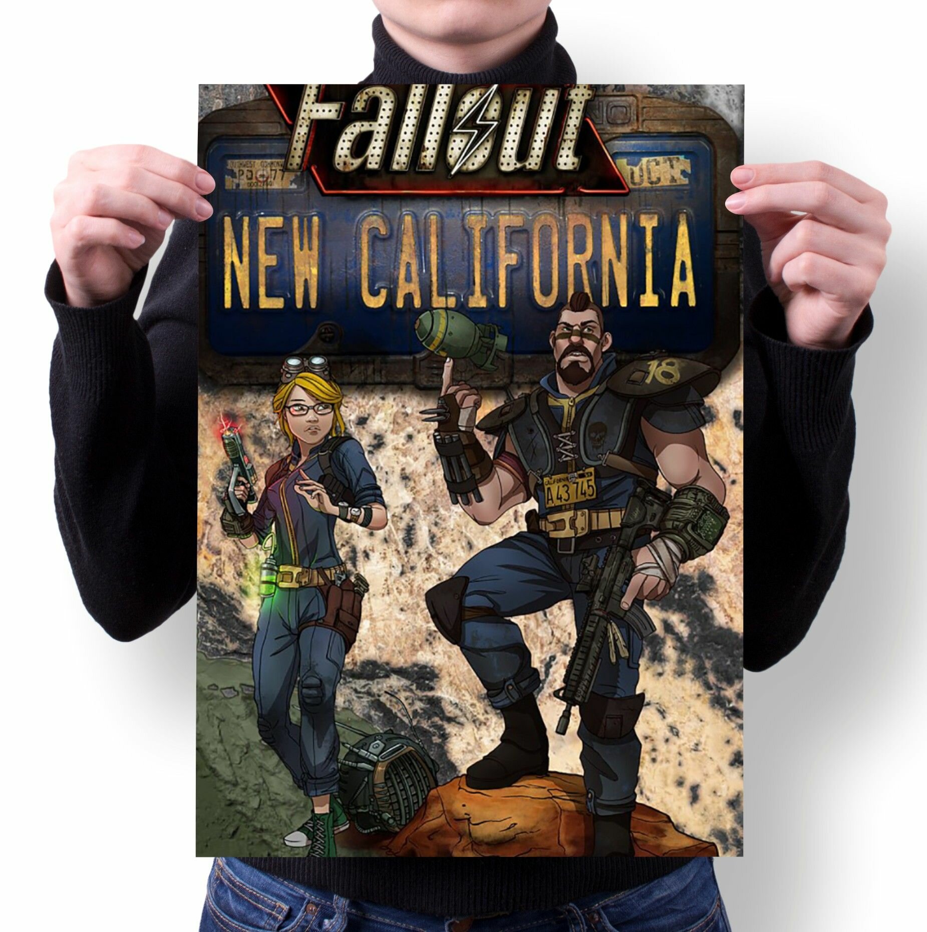 Плакат формата А4 с принтом "Fallout", Фоллаут