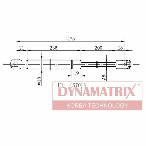 Амортизатор багажника Dynamatrix-Korea DGS0756VX для Opel Astra