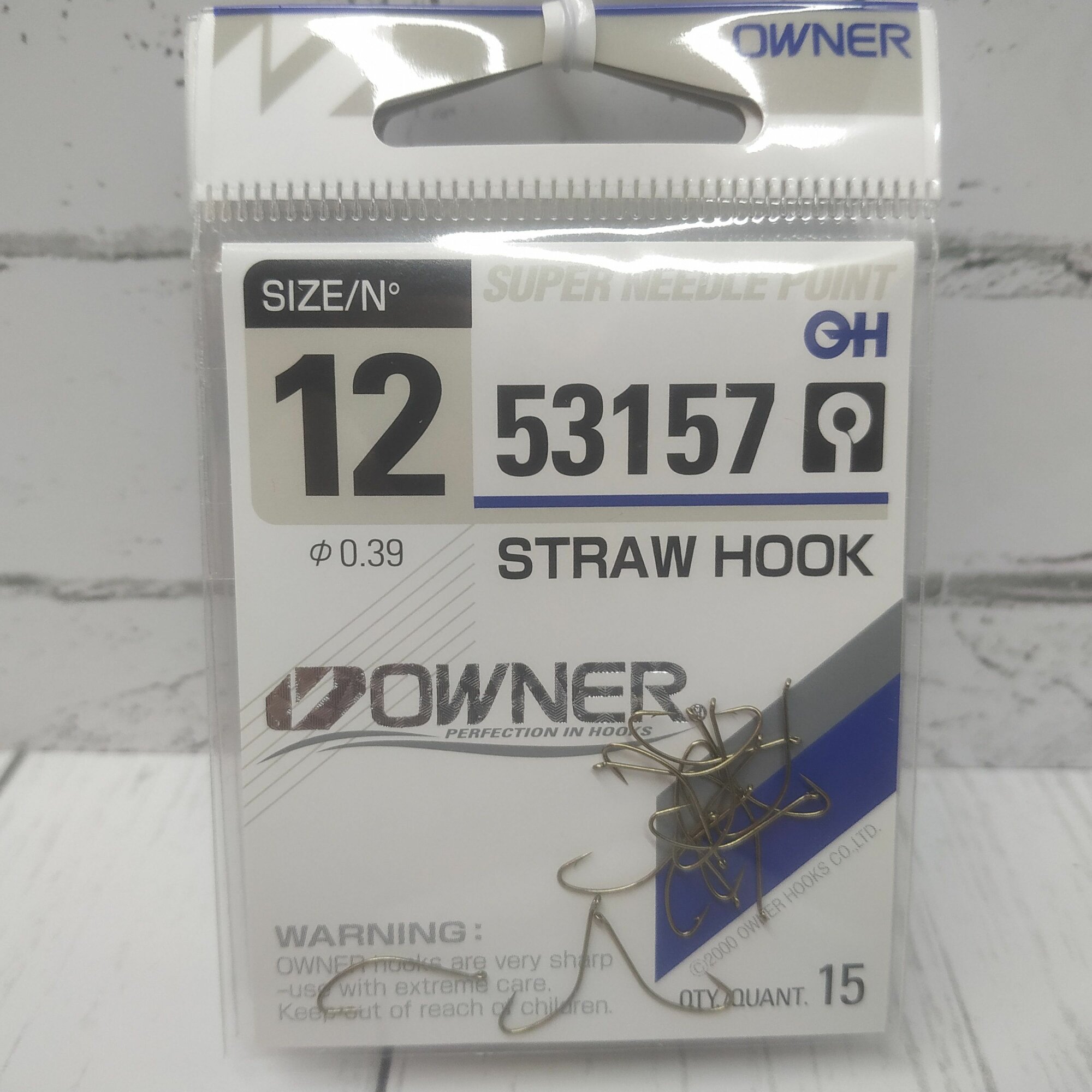 Крючки рыболовные Owner Straw Hook 53157-BR"ORIGINАL" №12-5уп (75шт)