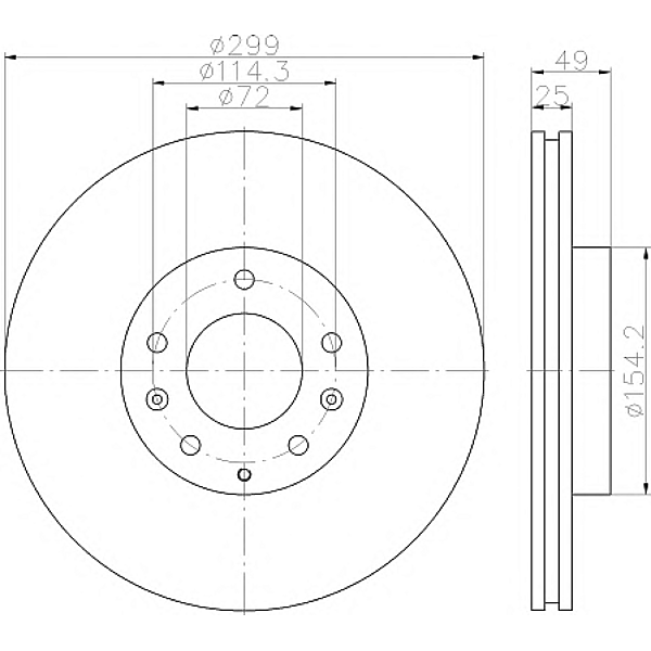 TEXTAR 92180703 (0986479542 / 09B27210 / 1031) диск тормозной Mazda (Мазда) 6 (gh) перед. (min 2шт.) с покрытием