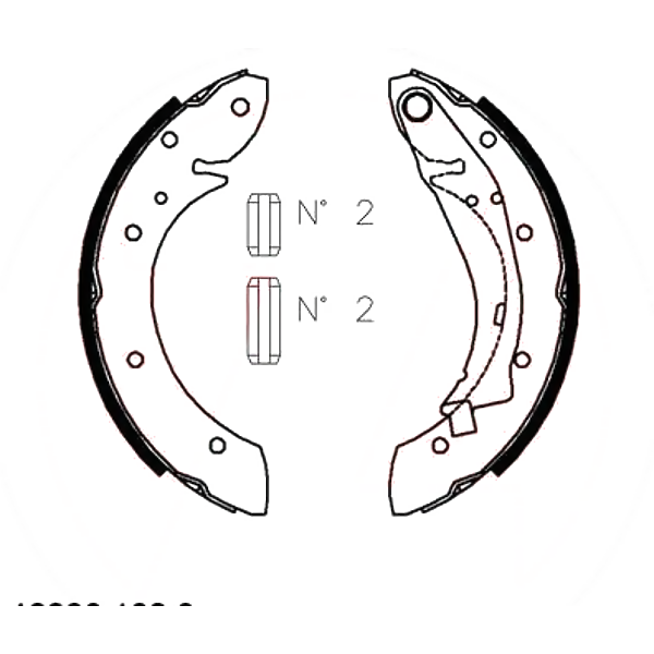 ZIMMERMANN 10990.102.0 (4241H6 / 4241J8 / 4241K8) колодки барабан pgt 405 92-96 / ren Espace (Эспейс) 96-02 2 (Комплект 2 штуки)