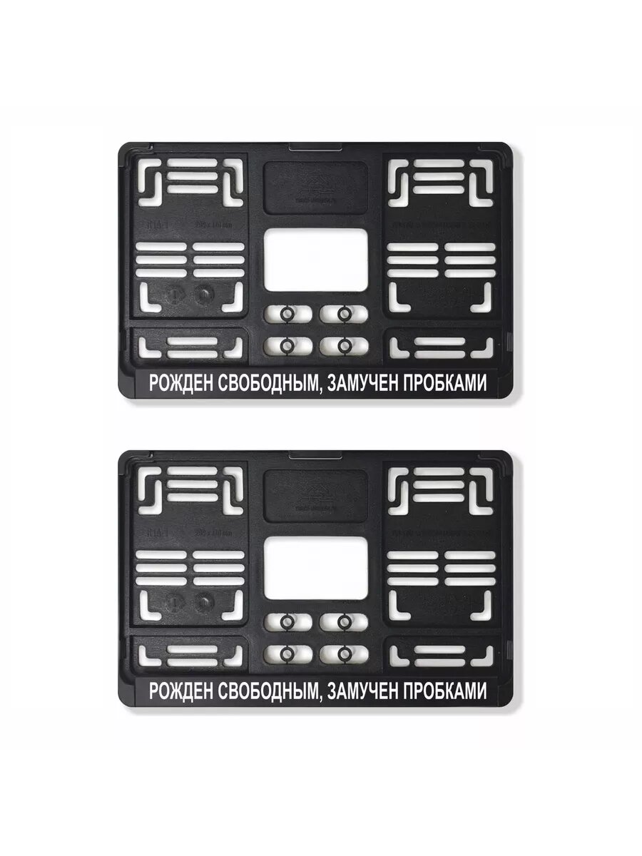 Авторамки 1А (кв.), 296х192мм "рожден свободным, замучен пробками", 2 шт, Арт рэйсинг
