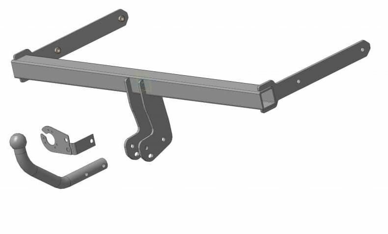 Фаркоп Volkswagen Jetta седан 2011-2018, условно-съемный,(без электрики) Трейлер.9170