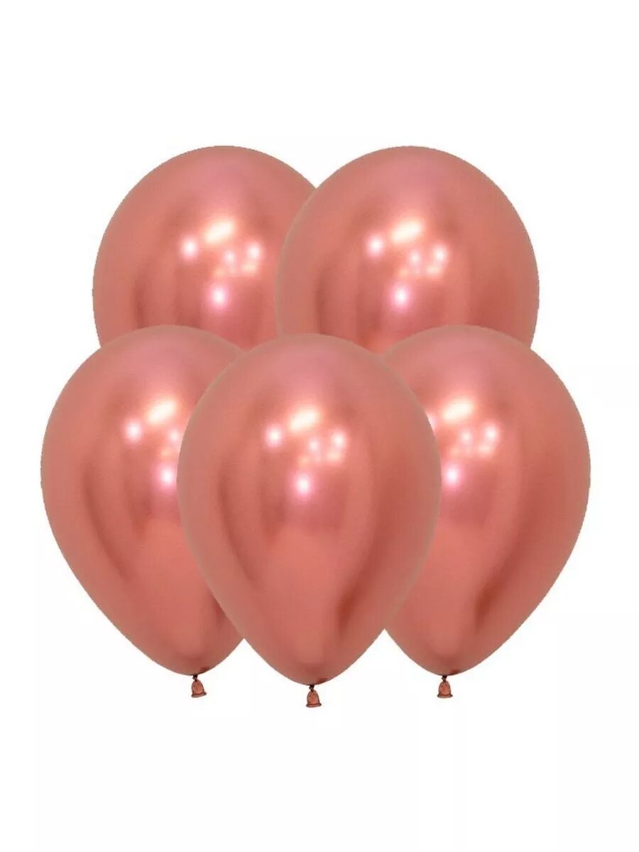 Рефлекс Розовое золото (Зеркальные шары) / Reflex Rose Gold, латексный шар (12"/30 см ) 12 шт. / SEMPERTEX, Колумбия