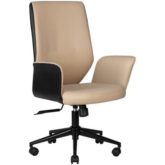Кресло офисное Dobrin для руководителей MAXWELL (кремово-черный)