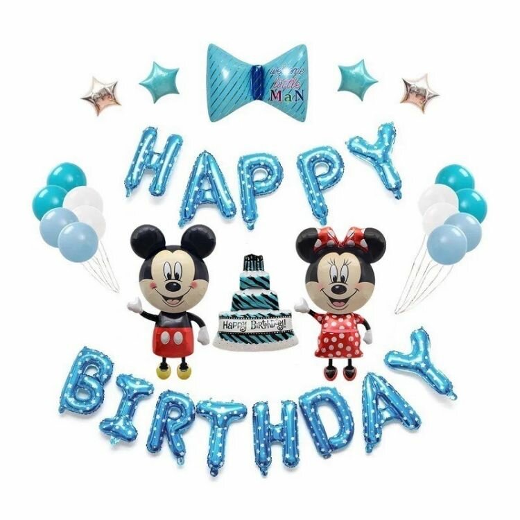 Набор воздушных шаров Mickey Mouse фото зона День Рождения