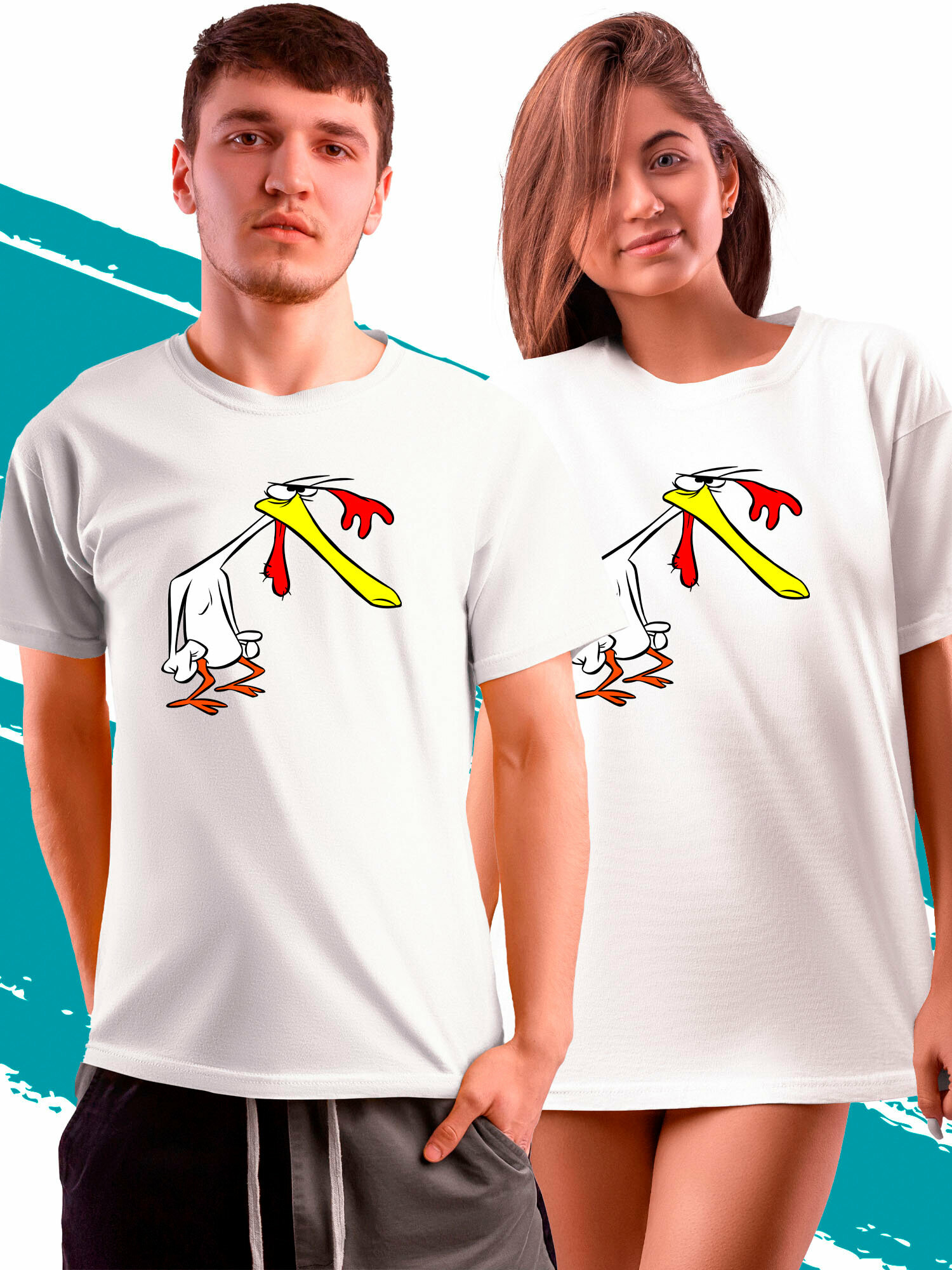 Футболка Корова и петушок Cow and Chicken