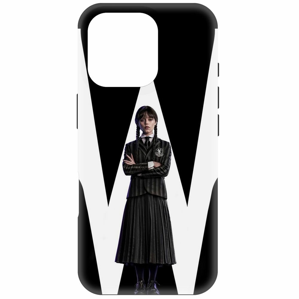 Чехол-накладка Krutoff Soft Case Уэнсдей Аддамс - Уэнсдей для iPhone 16 Pro черный