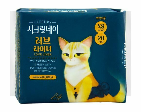 SecretDay Love Liner XS Lily Ежедневные хлопковые гигиенические прокладки 100мл