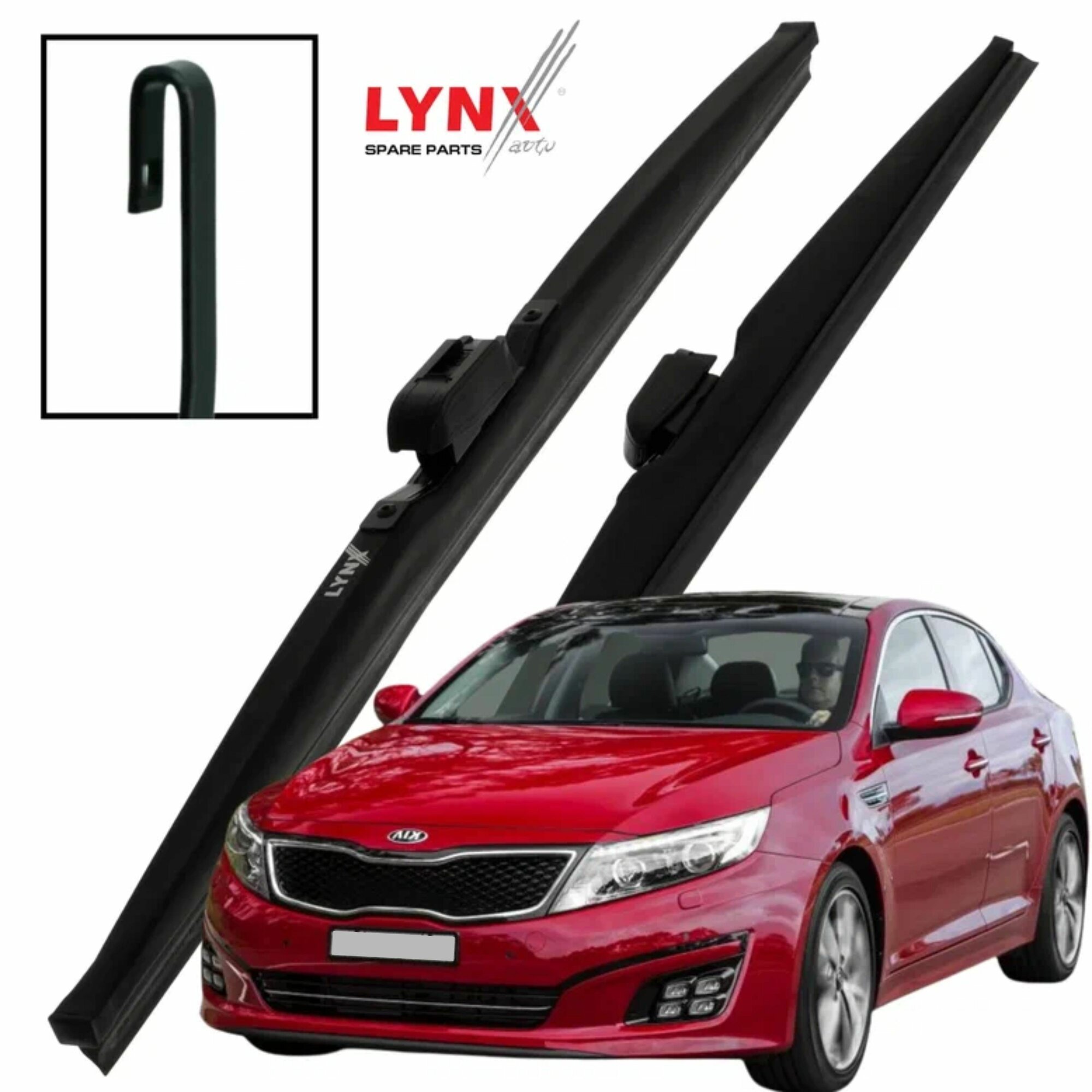 Дворники Kia Optima (3) TF / Киа Оптима рест. 2013 2014 2015 2016 Щетки стеклоочистителя зимние LYNXauto к-т 2шт, 600мм-450мм
