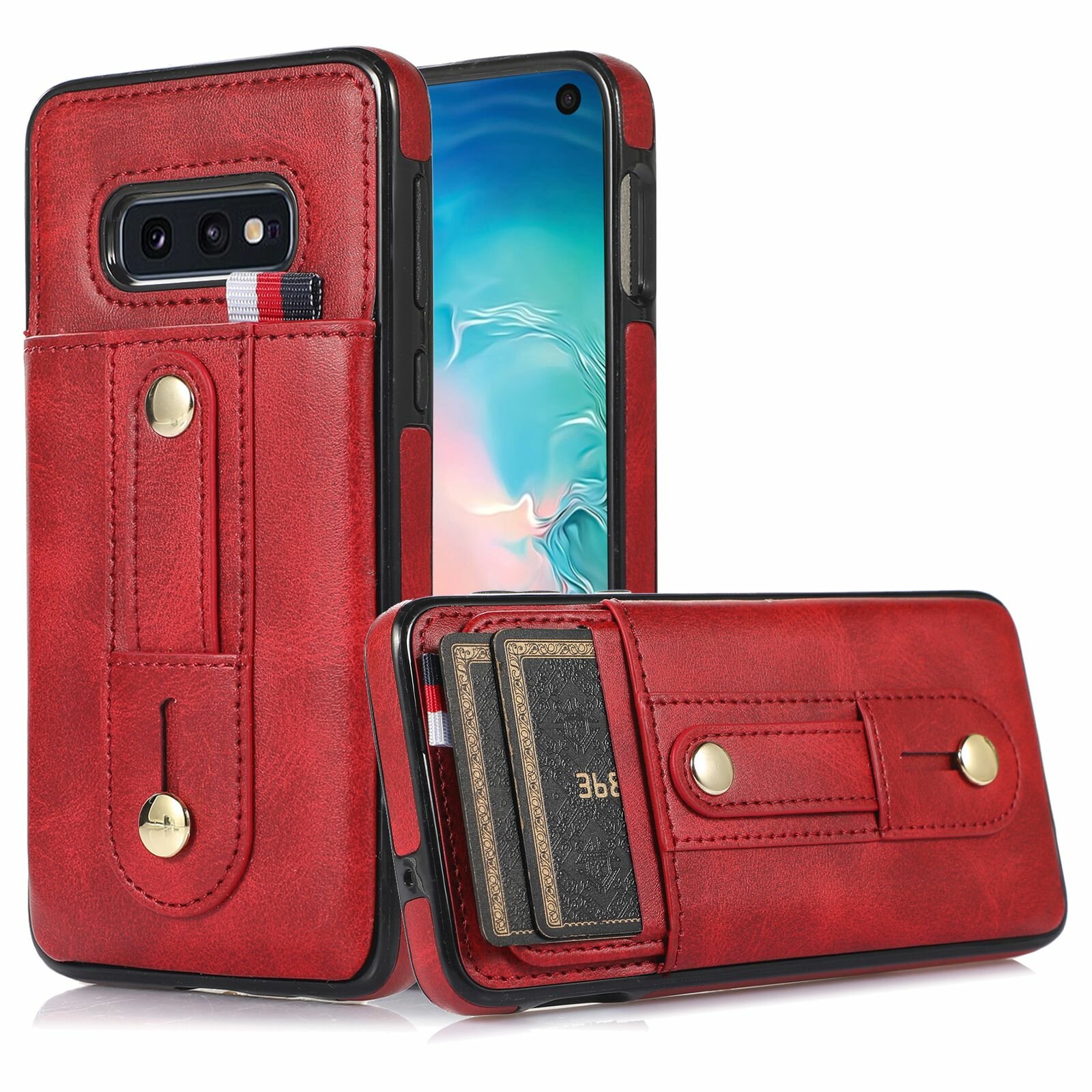 Кожаный чехол для для Samsung Galaxy S10E (Самсунг Галакси С10Е ) кожаный с отделением для карт на Накладка с картхолдером чехол для Samsung S10E кожаный чехол с картхолдером накладка для телефона