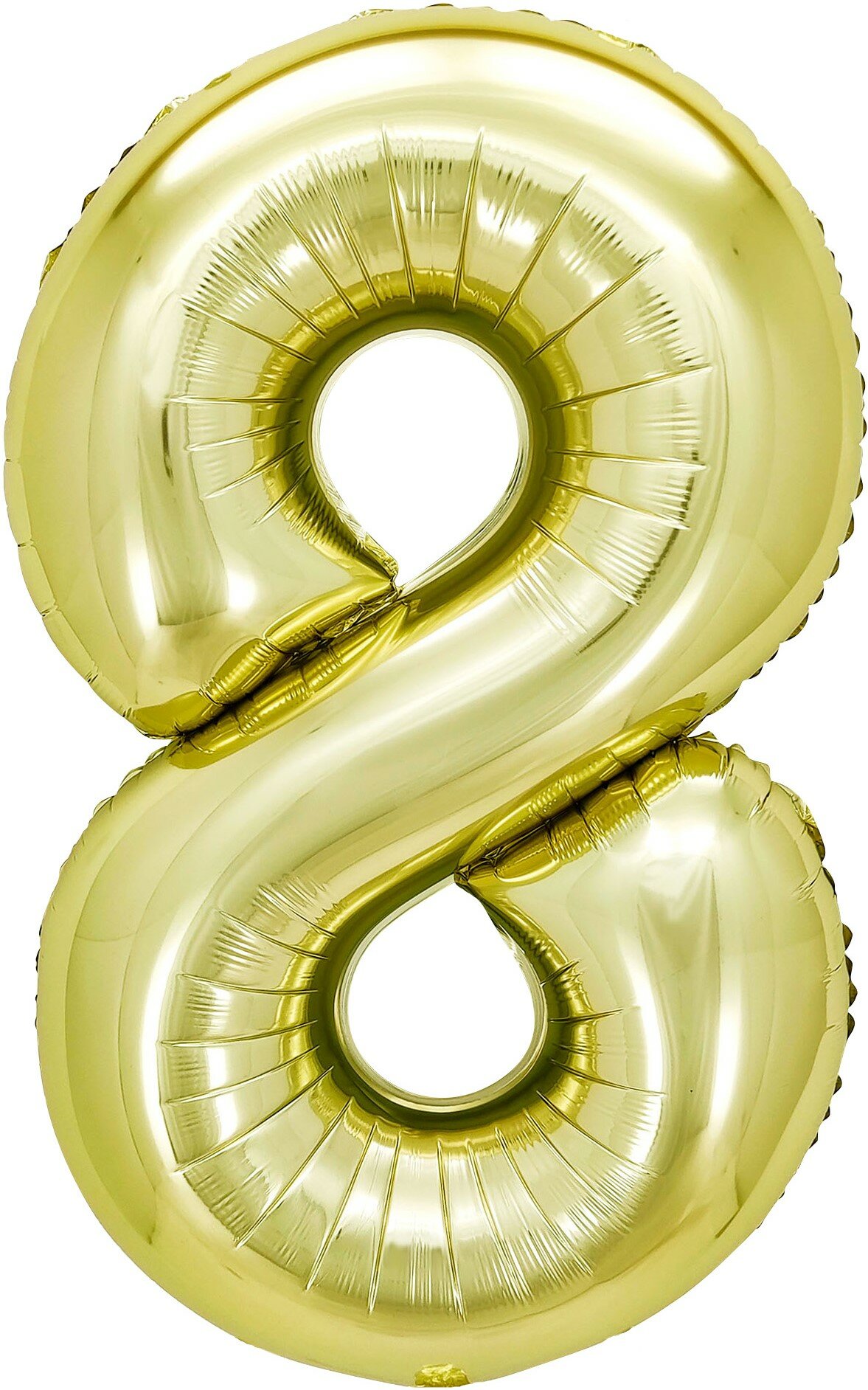 Шар (40'/102 см) Цифра, 8, Белое золото, 1 шт. в уп.