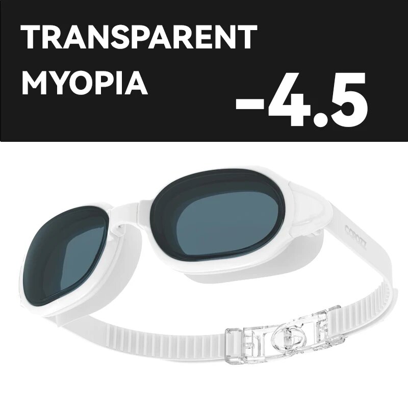 COPOZZ очки для плавания с диоптриями Myopia White -4.5
