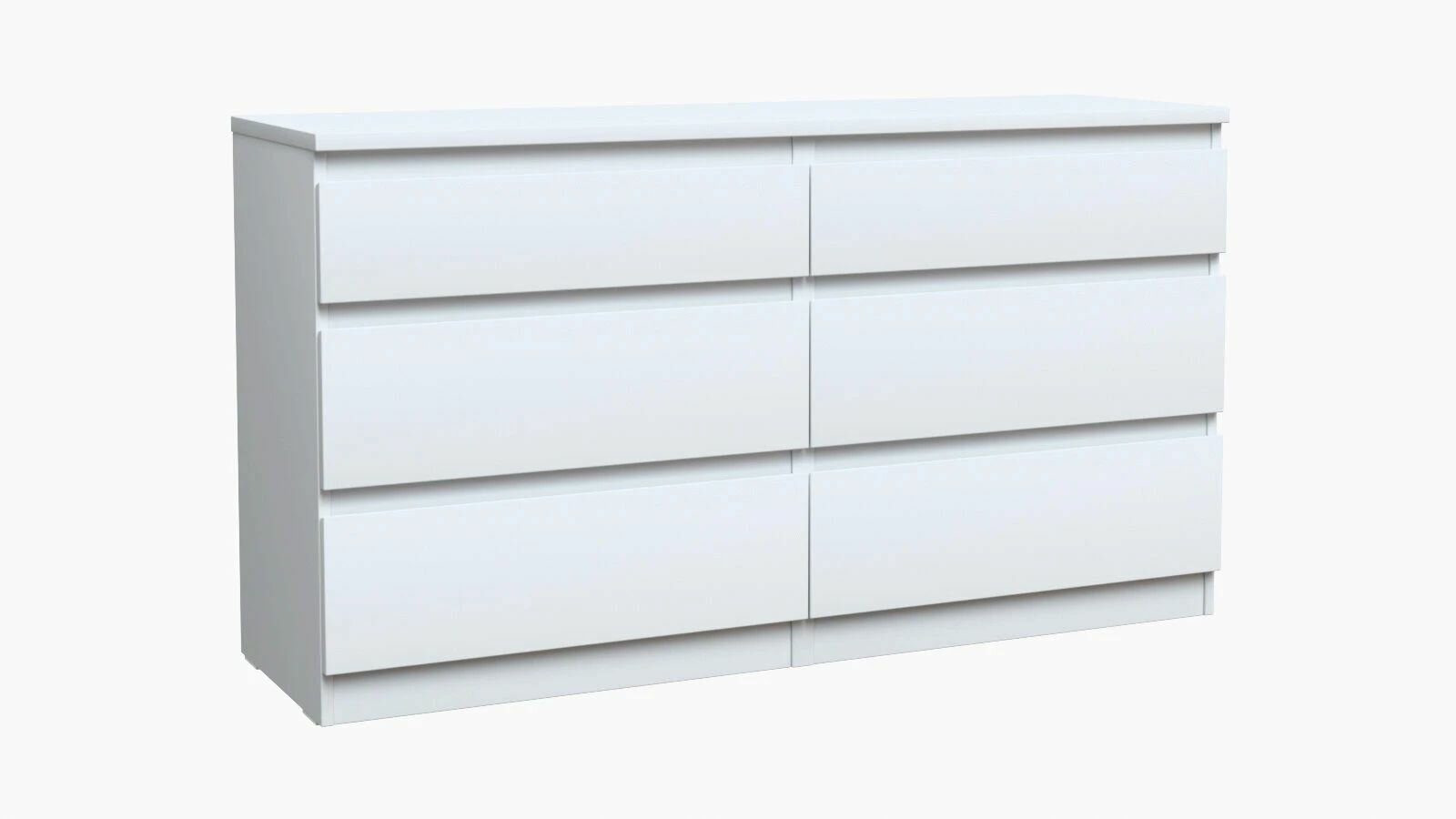 Комод 6 ящиков Askona (Аскона) Tim (Тим) Белый 130х72х40 см мягкие бесшумные механизмы