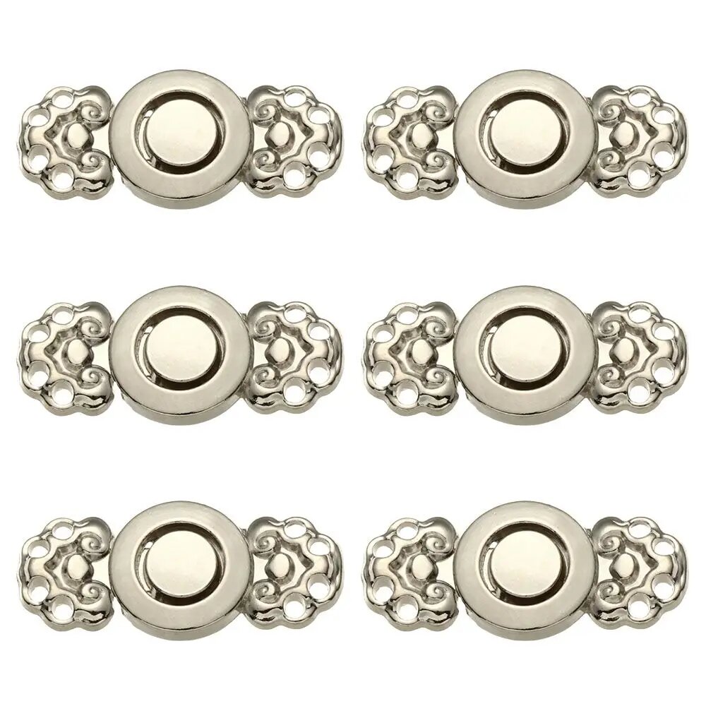 6 шт, металлические китайские кнопки-лягушки