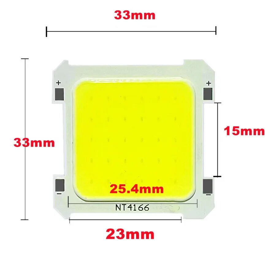 LED чип 33x33 мм, 25.4x23 мм, NT4166, 20 PCs