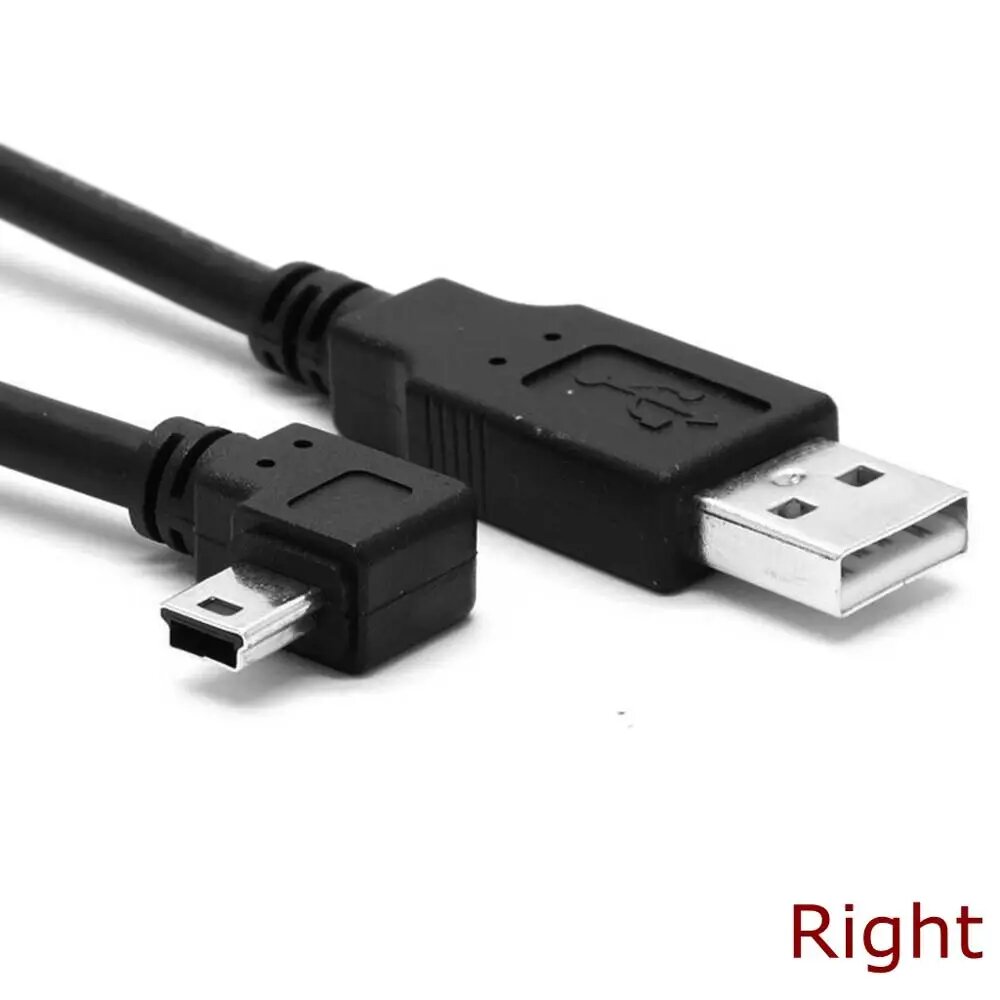 Кабель USB 2.0 - Mini USB B CableCC черный 25CM, Right
