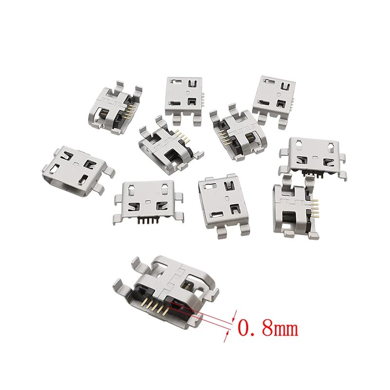 LOCHEUK Micro USB Female 5Pin Connector 20Pcs, Style 5