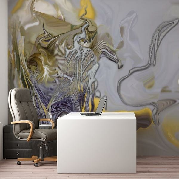 Фотообои Флюид Арт - Цветочная идиллия 13-013-S-Холст 270 x 200 см (ВхШ) Бесшовные, флизелиновые, влагостойкие обои MasterFresok