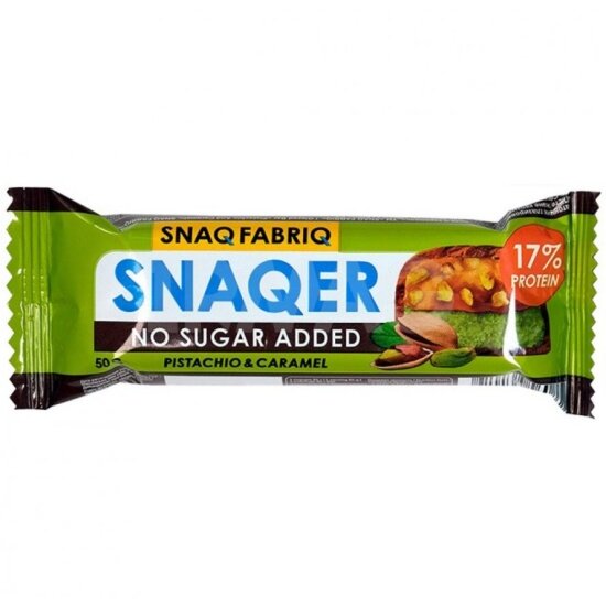 Протеиновый батончик Snaq Fabriq глазированный Фисташка и карамель 50г