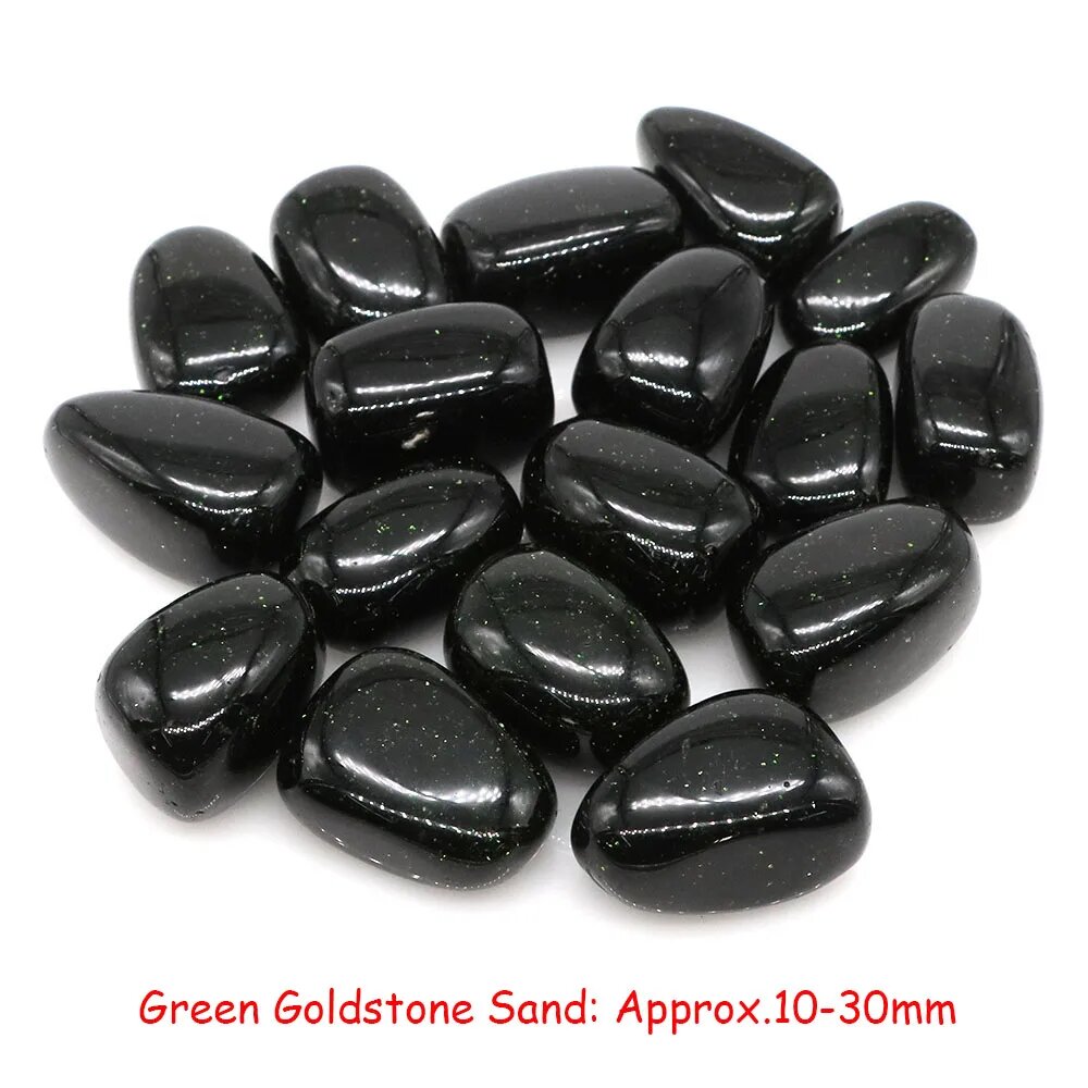 Натуральные кристаллы, набор камней Черный, 200g, Green Goldstone Sand