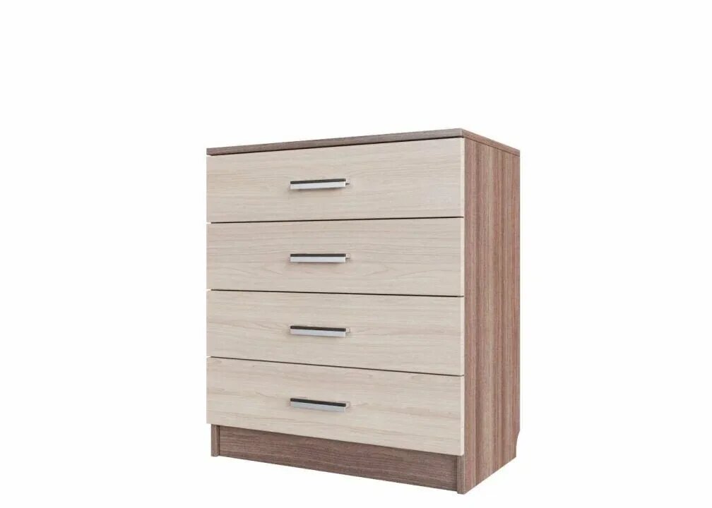 Комод 4 ящика КМ 601 «Гармония», шимо тёмный/светлый (850х408х934)