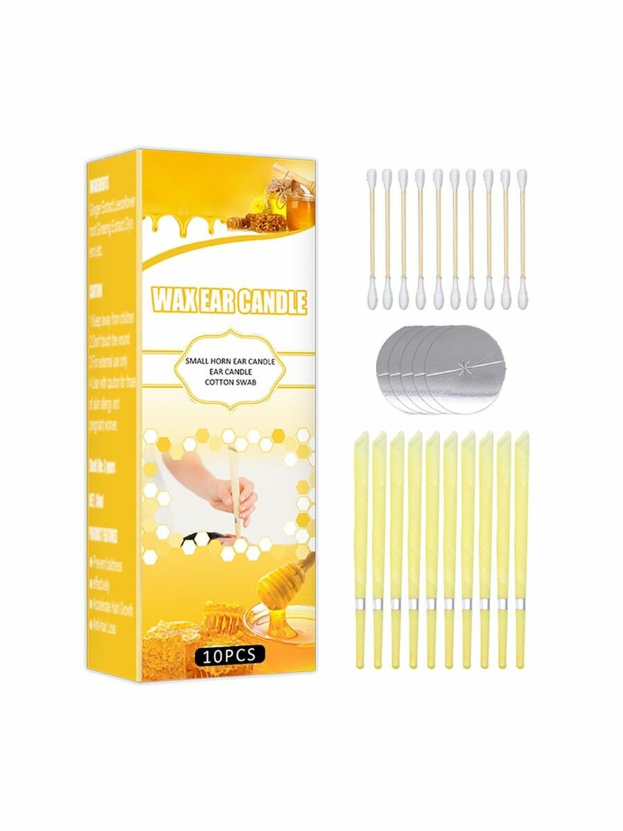 Натуральные ушные свечи для удаления ушной серы, расслабления и очистки, ушные свечи из пчелиного воска, легкая чистка ушей, безопасно и эффективно