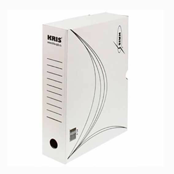 Архивный короб KRIS белый, 75 мм, гофрокартон (3010801)