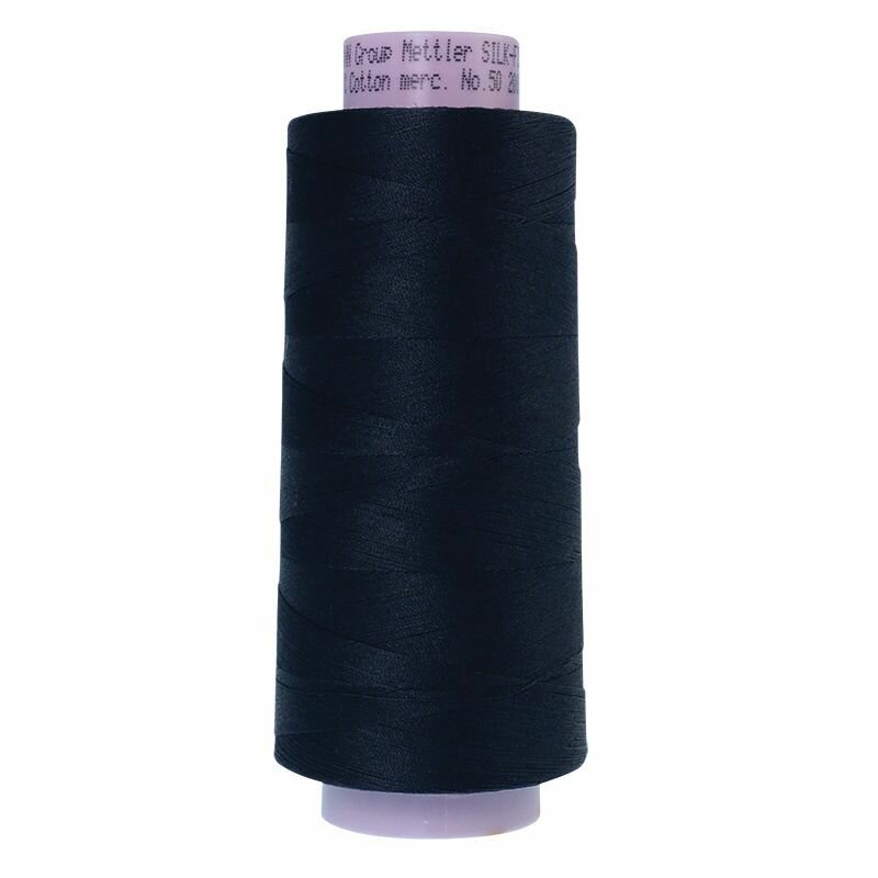 Нить для машинного квилтинга METTLER "Silk Finish", Cotton 50, 1829 м, цвет 0821, Darkest Blue
