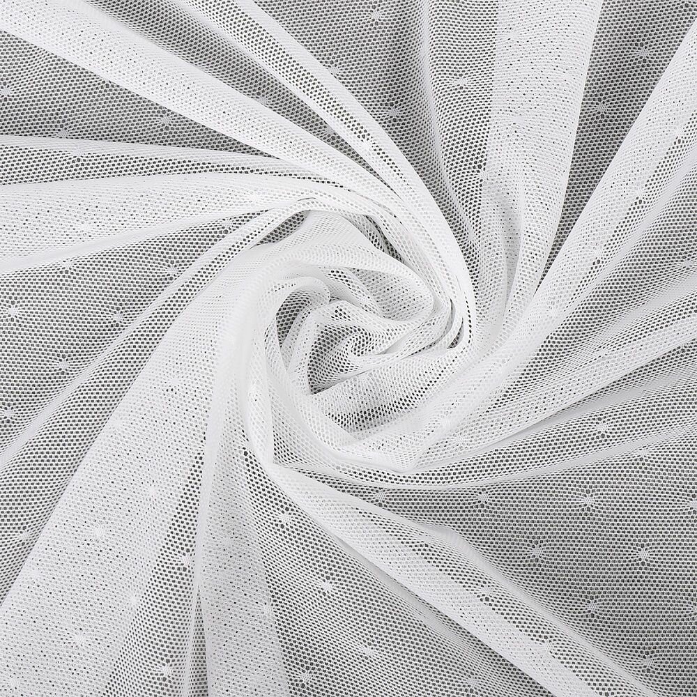 Сетка эластичная Kruzhevo 80 г/м2, ширина 140 см, цвет 01 белый упаковка 5 м