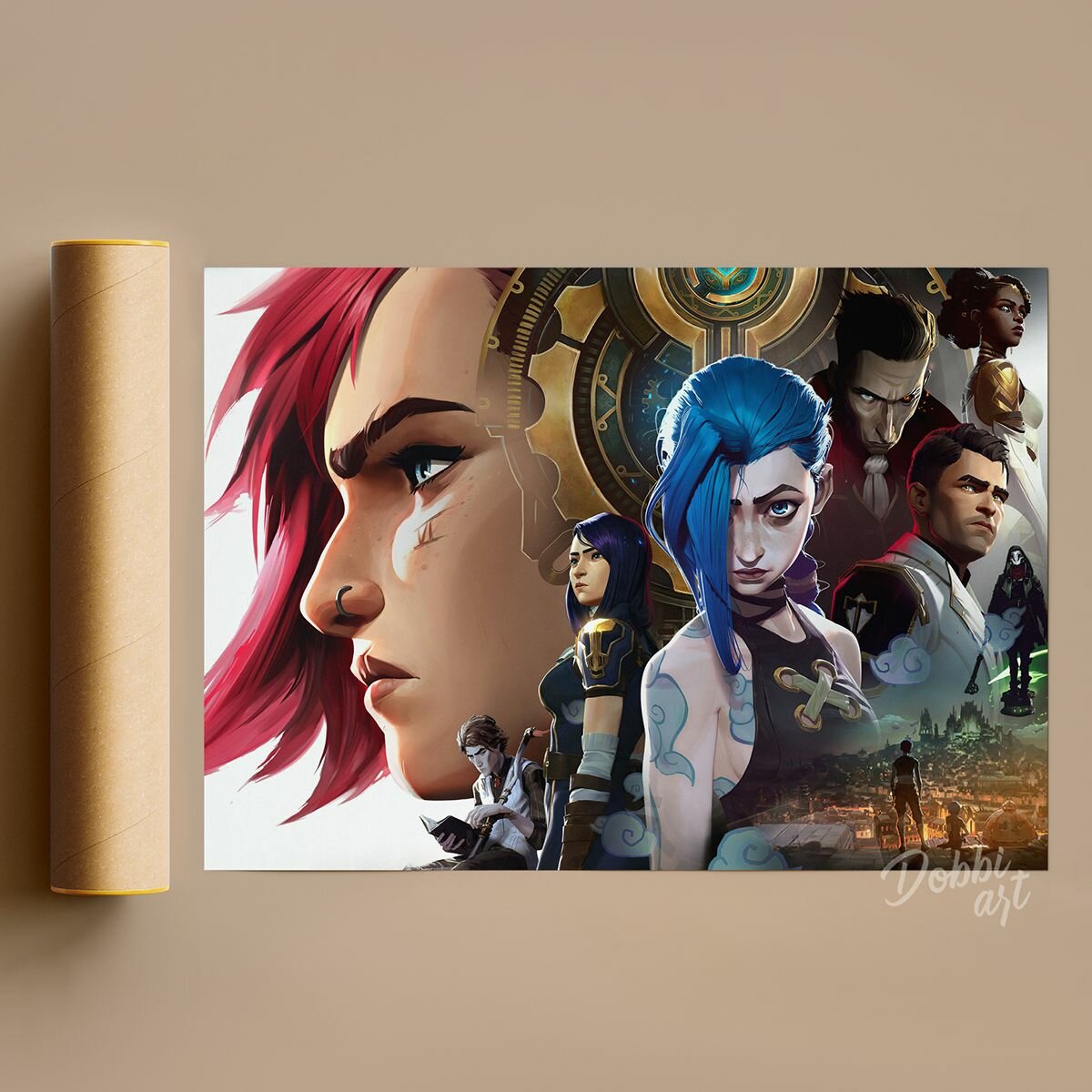 Постер 30х40 см Джинкс Jinx без рамы/ Мультсериал Аркейн "Arcane: League of Legends" Онлайн игра Аркейн/ Постер для дома, интерьера, декор на стену/ Плакат интерьерный