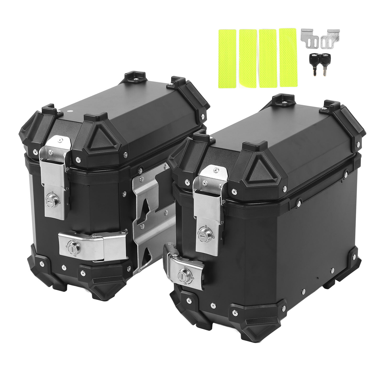 Боковой кофр для мотоцикла 18L, алюминий, с замком