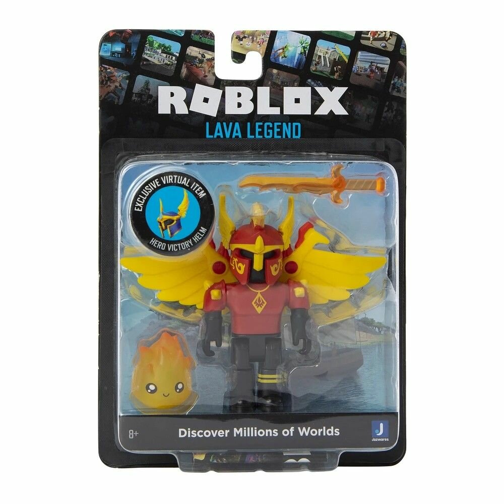 Jazwares Roblox Lava Legend / Детские кукла, Эксклюзивные виртуальные предметы, Набор игрушек