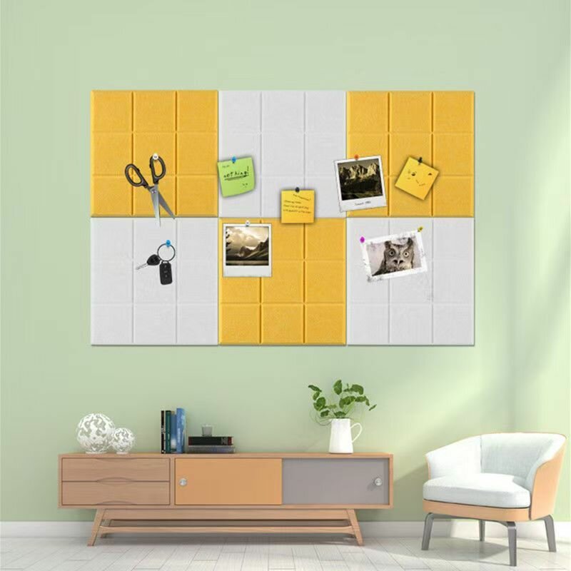 Доска для заметок на стену из ЭКО-войлока, самоклеящиеся обои, Текстильная доска 6 штук