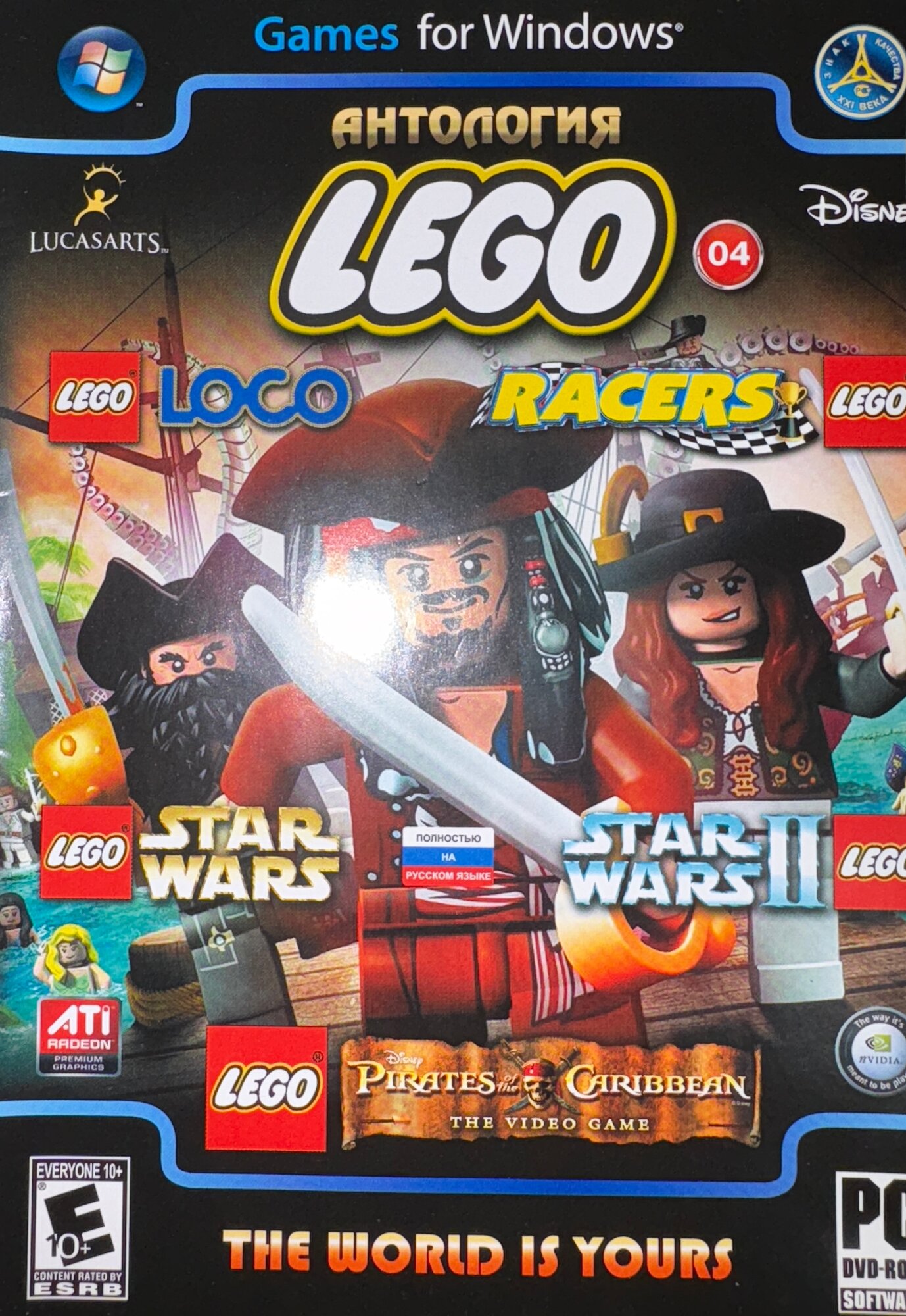 Игра для компьютера: Игры Lego Batman, Racers, ИндианаДжонс, Star Wars 1-2 и другие (DVD-box) русская версия
