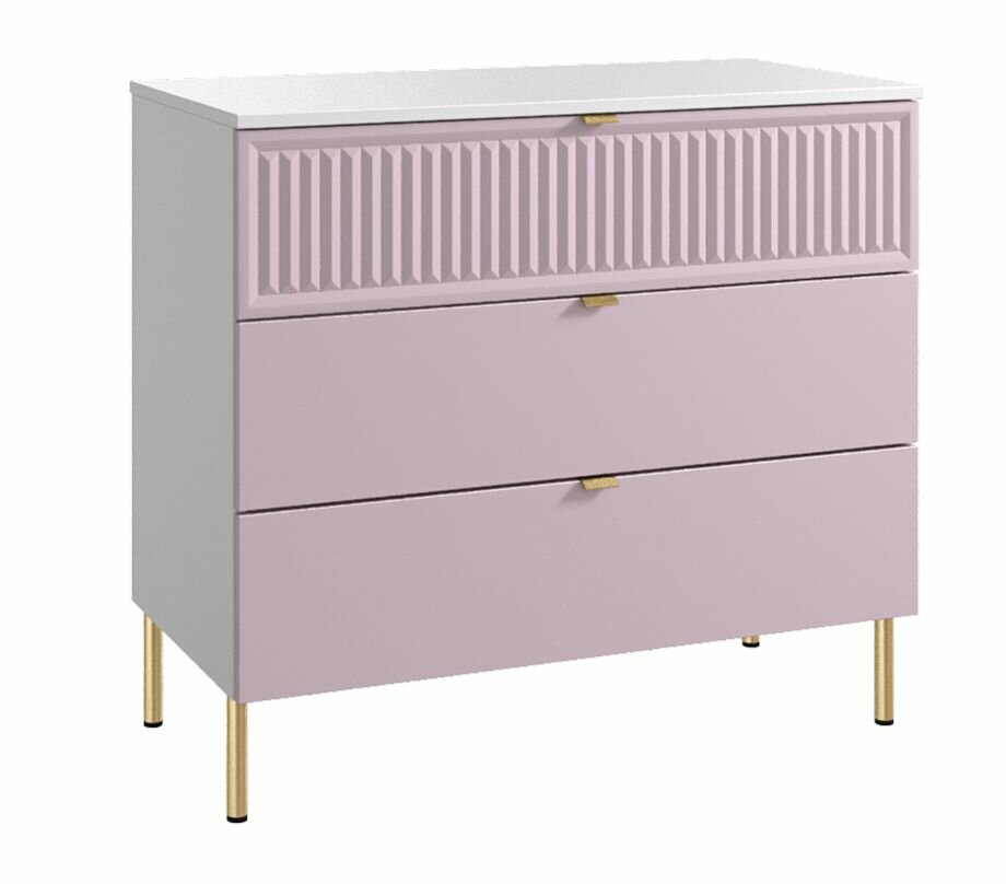 Комод , комод детский, белый/розовый, Спраут