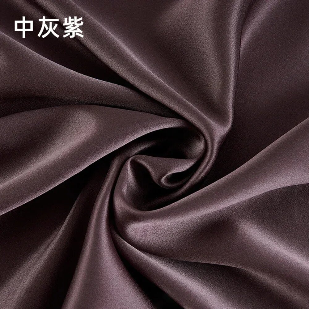 Натуральная шелковая ткань тутового шелка 19 момме 114 см 34-Gray Purple