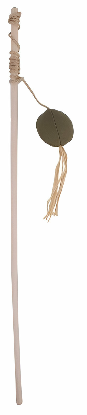 МОН теро ЭКО 42 см D 4 см игрушка для кошек дразнилка-удочка шарик с кошачьей мятой зеленая